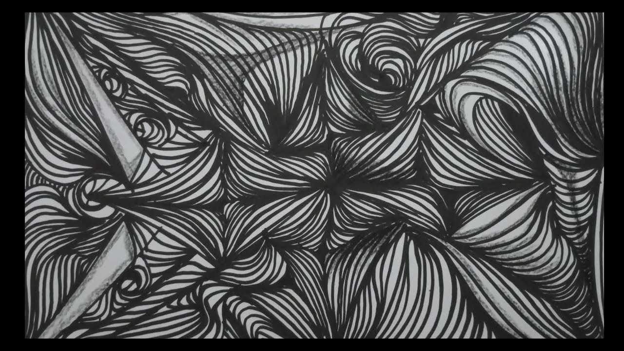 Abstract drawing techniques with simple techniques for beginners - YouTube