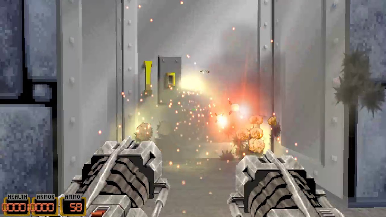 DUKE NUKEM 3D IN WOLFENSTEIN 3D IN DOOM 2 MOD SPRITES GUNS DN3 DooM v1 ...