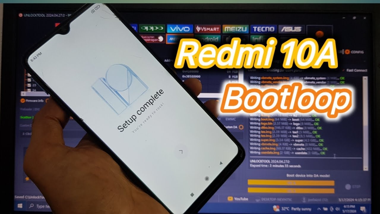 Redmi 10A Fix BootLoop Flash New Firmware - YouTube