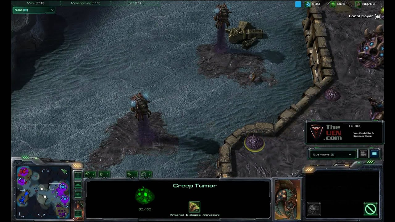 Overlord Generating Creep for Movement and Creep Tumors - StarCraft 2 ...