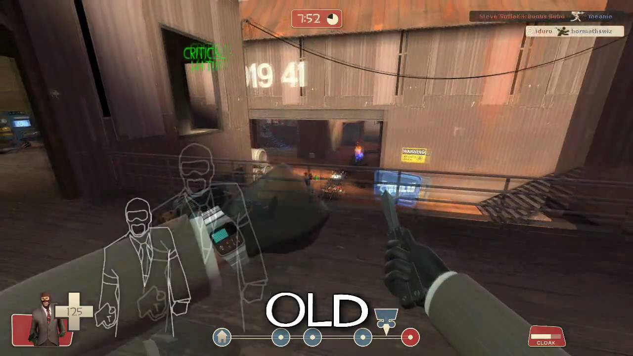 TF2 - Scout update - Spy backstab change comparison: old & new - YouTube