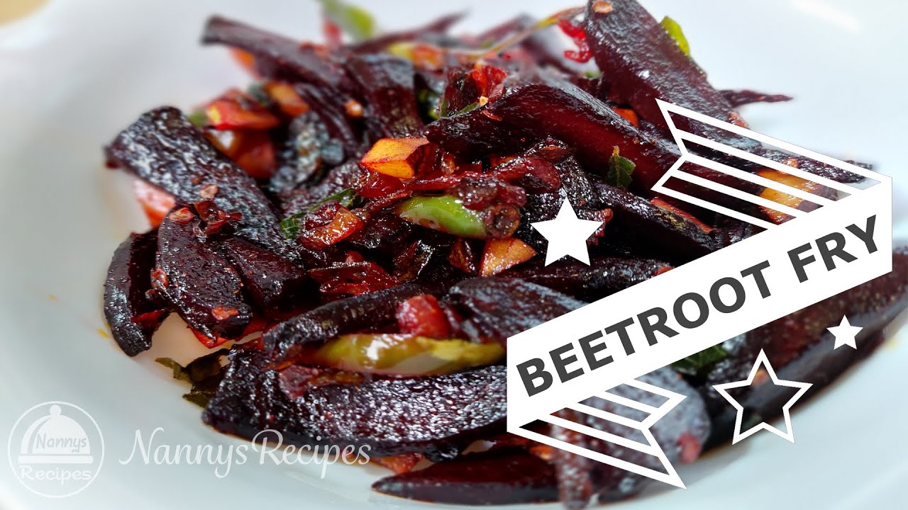 BEETROOT FRY/ BEETROOT MEZHUKKUPERATTI/ BEETROOT TAWA FRY 😍👌😋 - YouTube