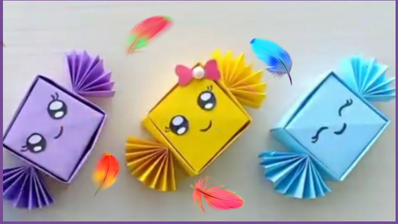 Diy Mini Paper Candy Storage box / Easy Paper Craft / Easy Origami ...