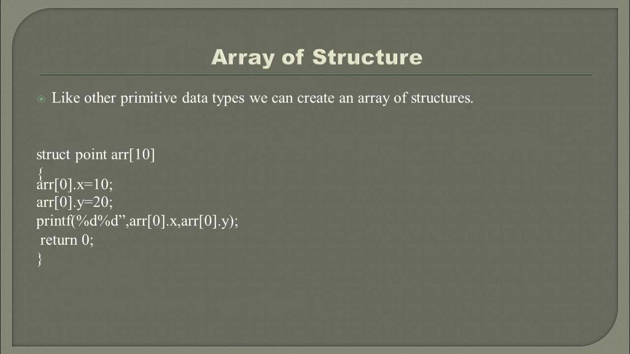 CS3353 Unit 2 - STRUCTURES - YouTube