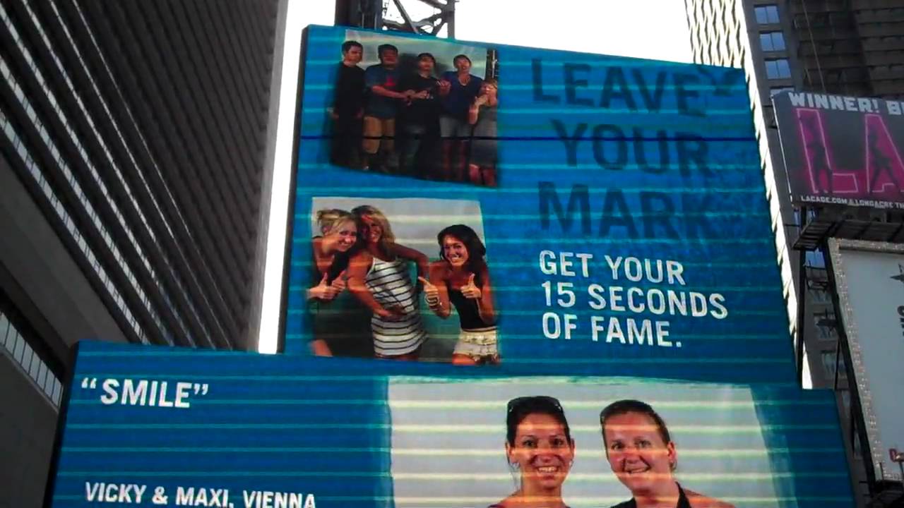 15 seconds of fame part I - YouTube