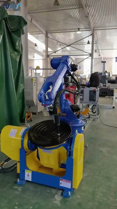 Yaskawa robot is coordinating with our two-axis Platform type positioner. #industrialrobot # ...