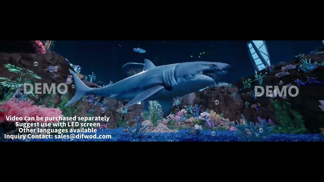 04-Magic Seaworld Video, Popular Glass Cinema Video Animation, LED ...