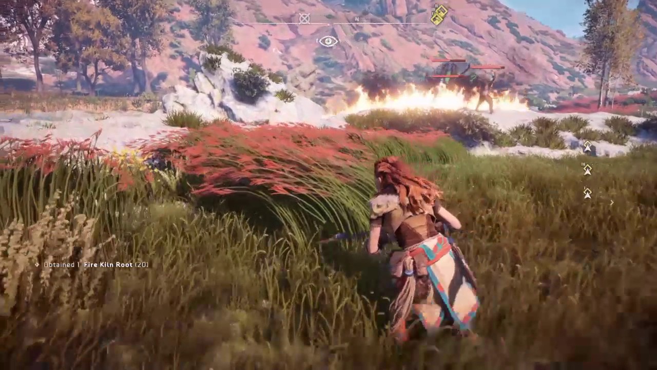 Horizon Zero Dawn : Fire Bellow back fight - YouTube