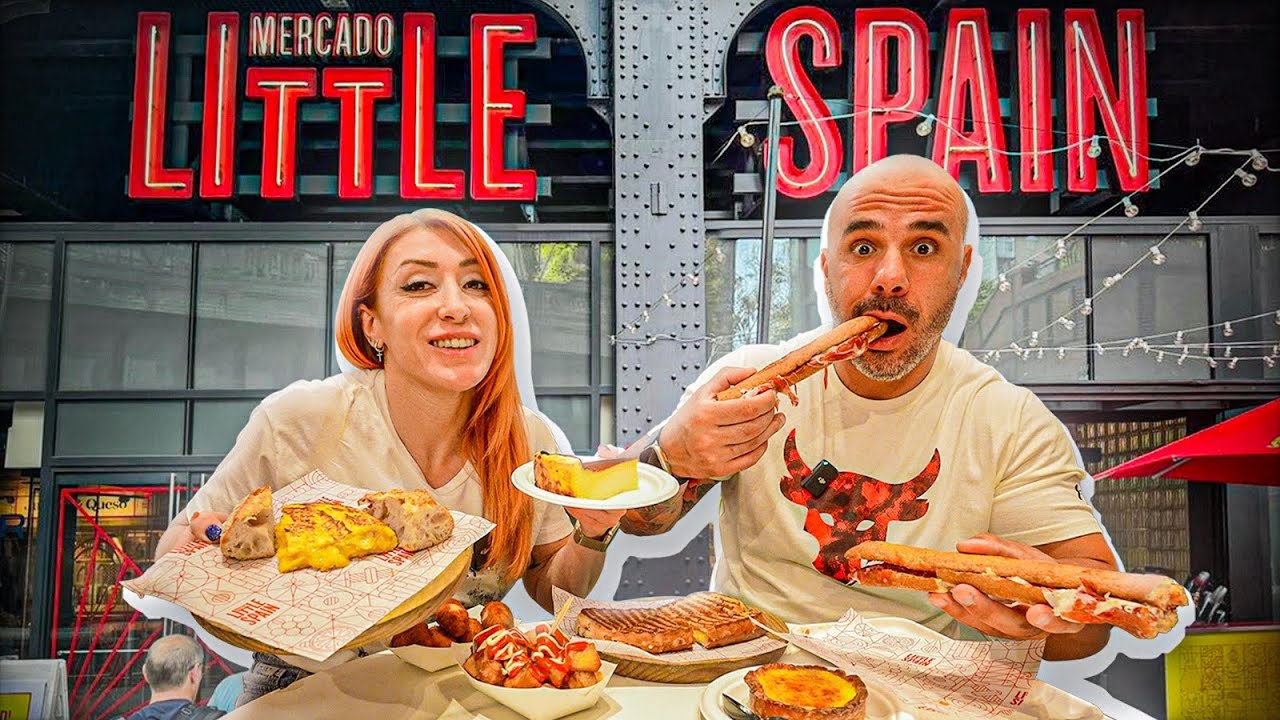 PROBANDO la COMIDA ESPAÑOLA de JOSE ANDRES en LITTLE SPAIN de NUEVA ...