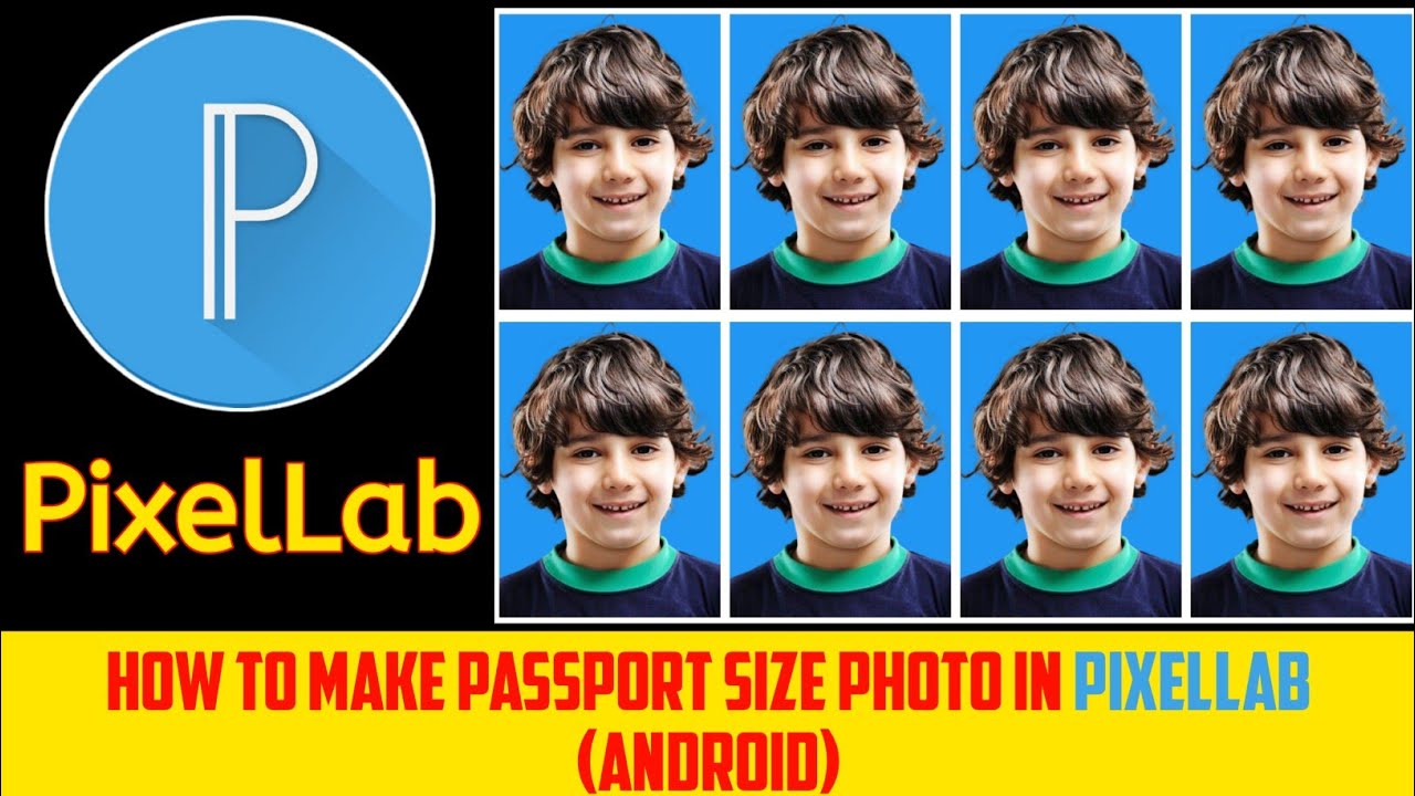 How to make passport size photo in PixelLab (Android) - YouTube