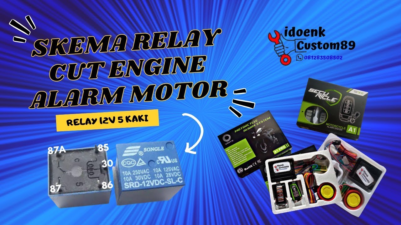Skema Relay Cut Engine ( pemutus arus ) untuk modul Alarm Motor - YouTube