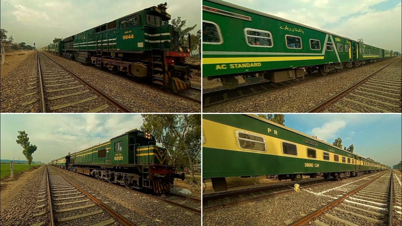 Fastest⚡15 UP Karachi Express And 5 UP Green Line Express - YouTube