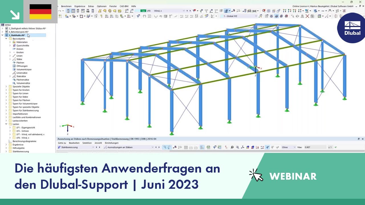 Die häufigsten Anwenderfragen an den Dlubal-Support | Juni 2023 - YouTube