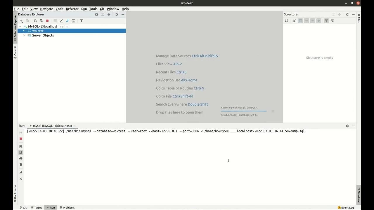DataGrip - import .sql script - YouTube