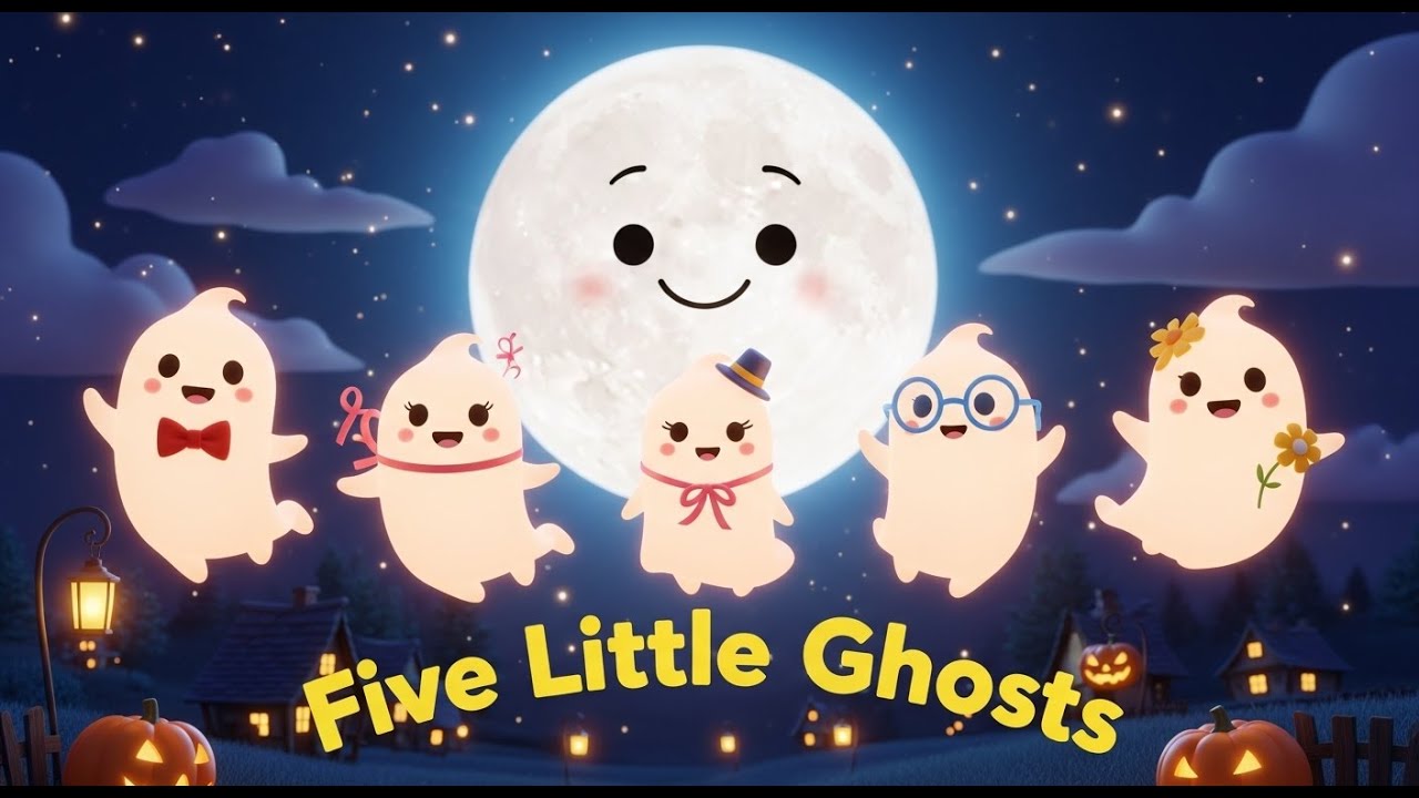 Five Little Ghosts | Spooky Counting Song for Toddlers | Best Halloween ...