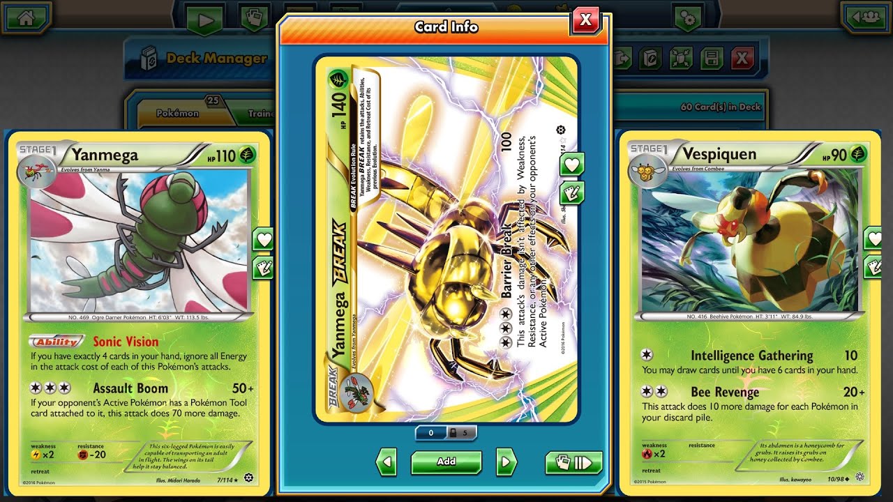 Pokemon TCG - Yanmega BREAK/Vespiquen - Primal Clash - on Deck! - YouTube
