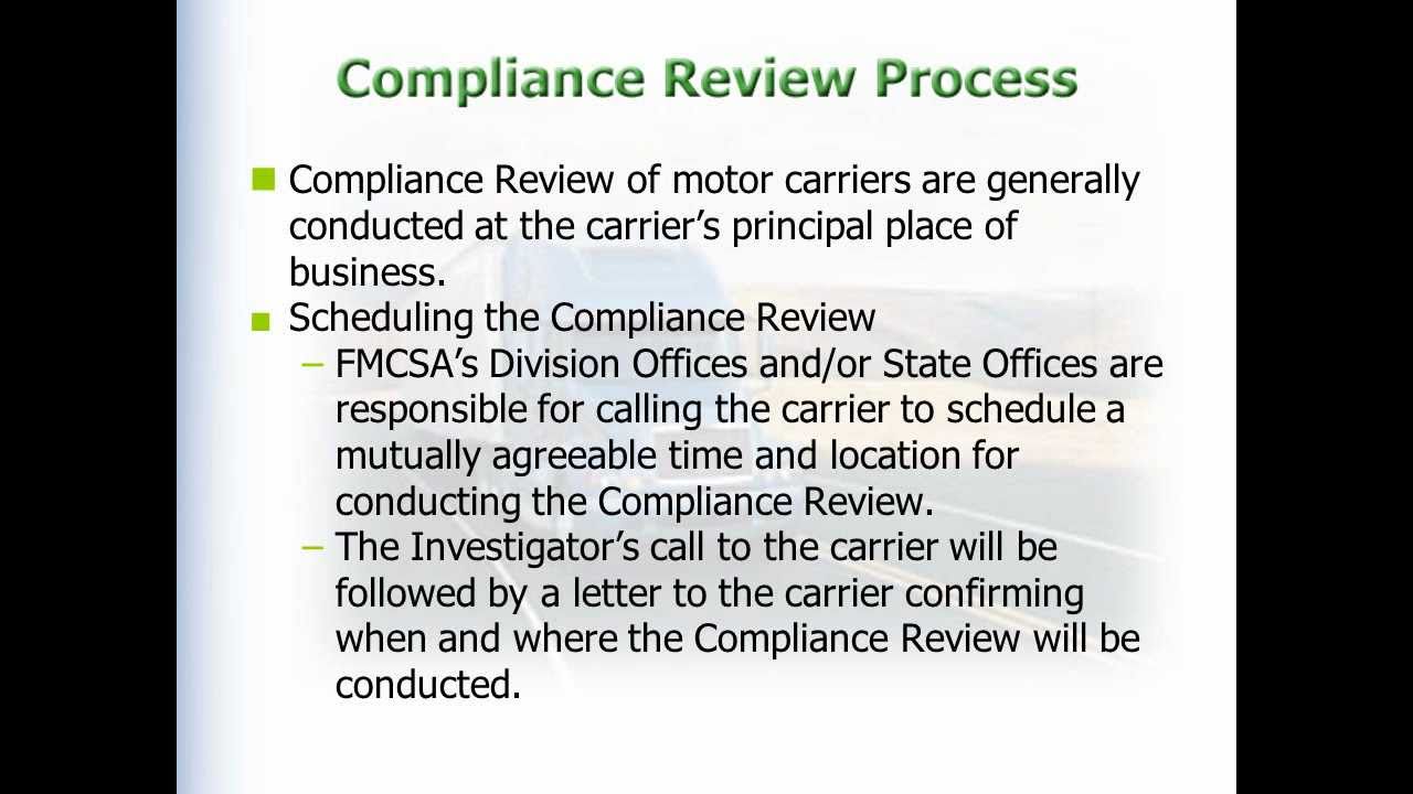 FMCSA Compliance Review - What is It? - YouTube