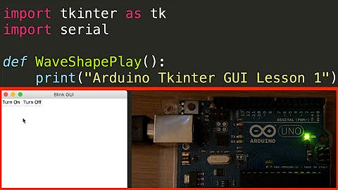 Arduino Tkinter GUI using PySerial - YouTube