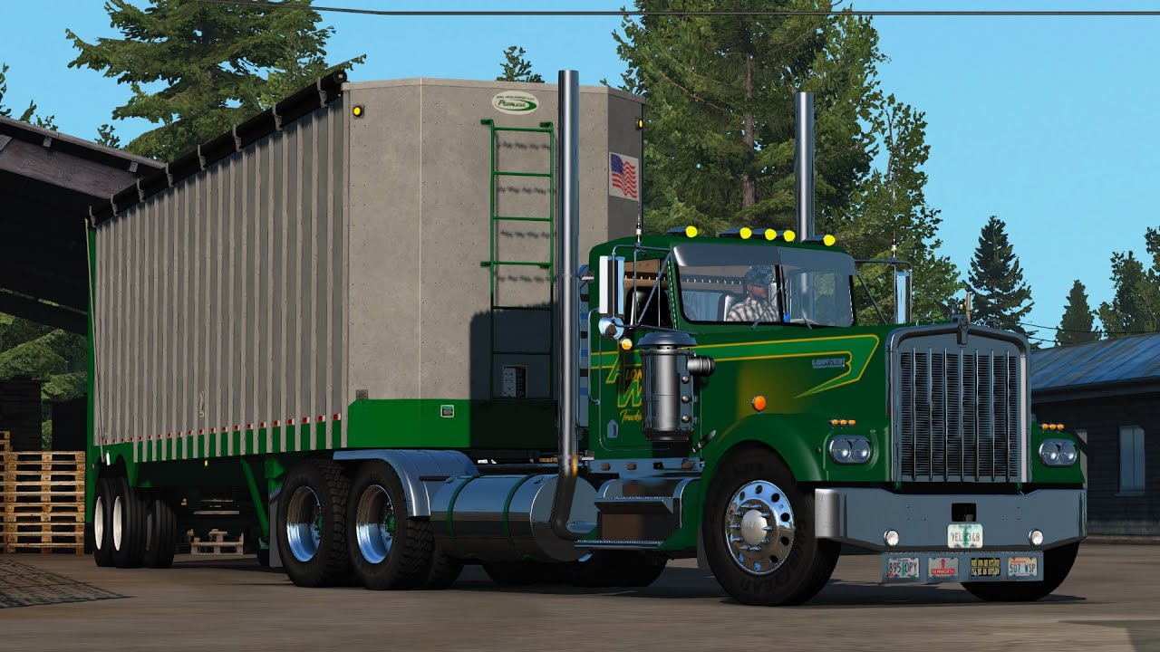 ATS 1.37 Old School Trucking: Kenworth W900A and Peerless Chip Van ...