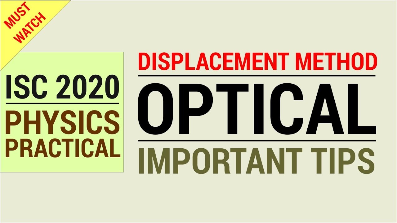ISC 2020 Optical Experiment (Physics Practical Important) - YouTube