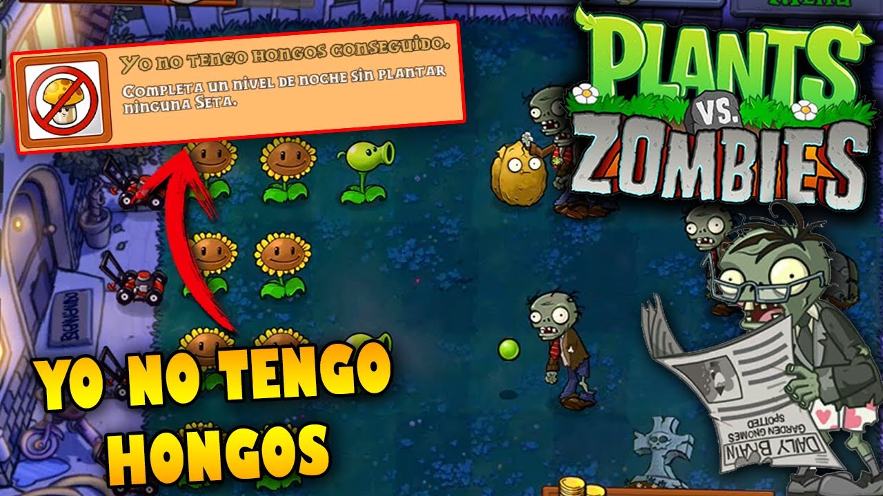 ¿Como CONSEGUIR el LOGRO YO NO TENGO HONGOS en PLANTS VS ZOMBIES? - YouTube