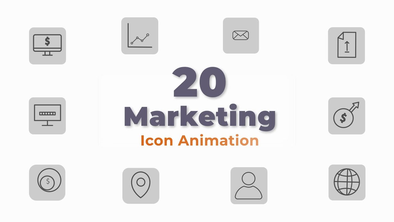 Top 20 Marketing Color Icon Pack | Motion Graphic Animation | After ...