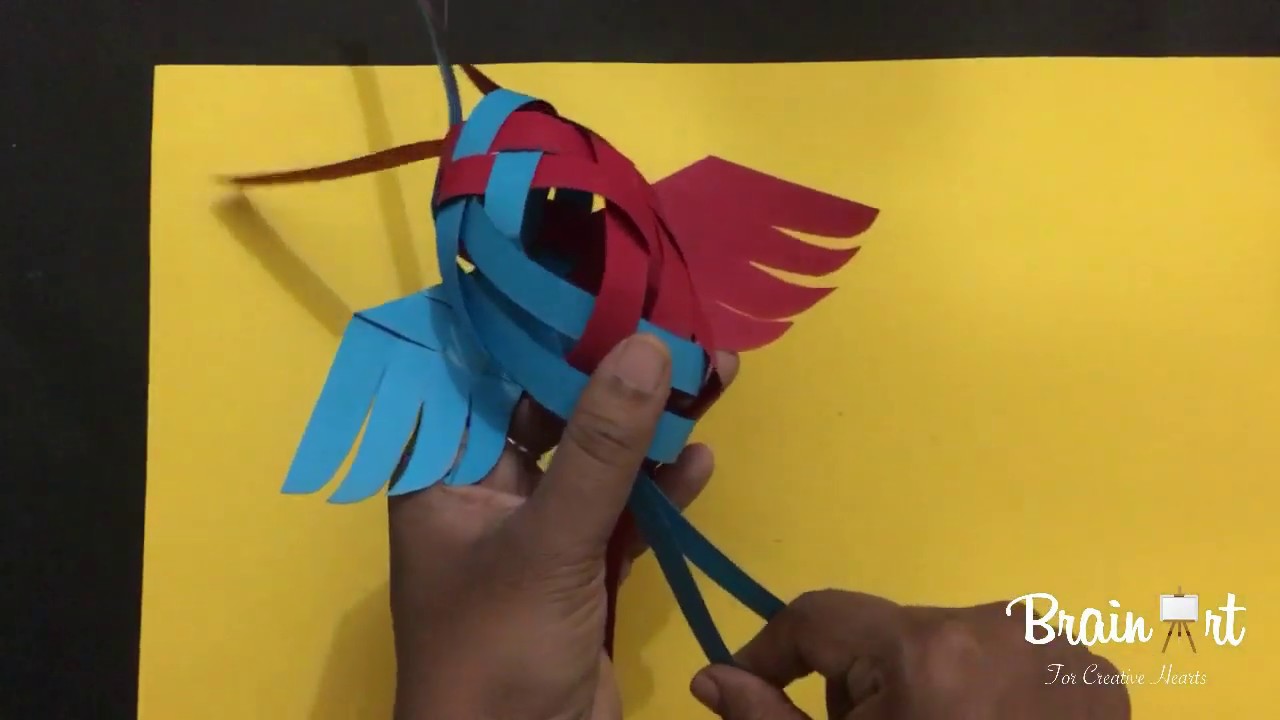 DIY: 3D Paper Bird - brainart.co - YouTube