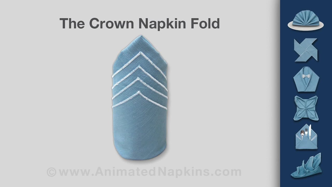 Napkin Folding | How to Fold a Crown - YouTube