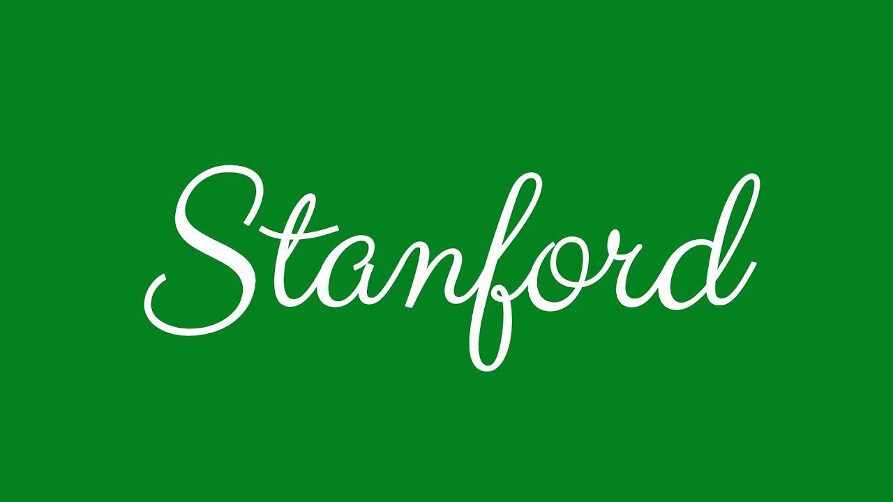 Learn how to Sign the Name Stanford Stylishly in Cursive Writing - YouTube