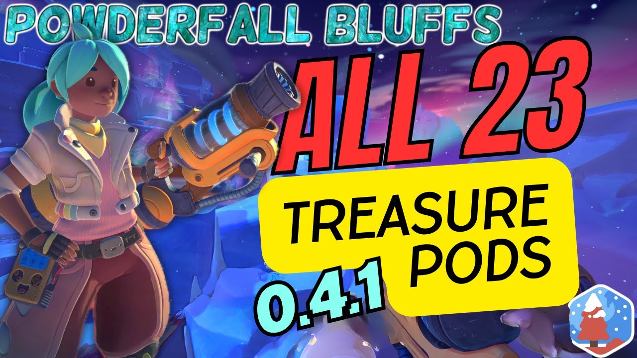 All 23 Treasure Pods POWDERFALL BLUFFS - Slime Rancher 2 Guide - YouTube
