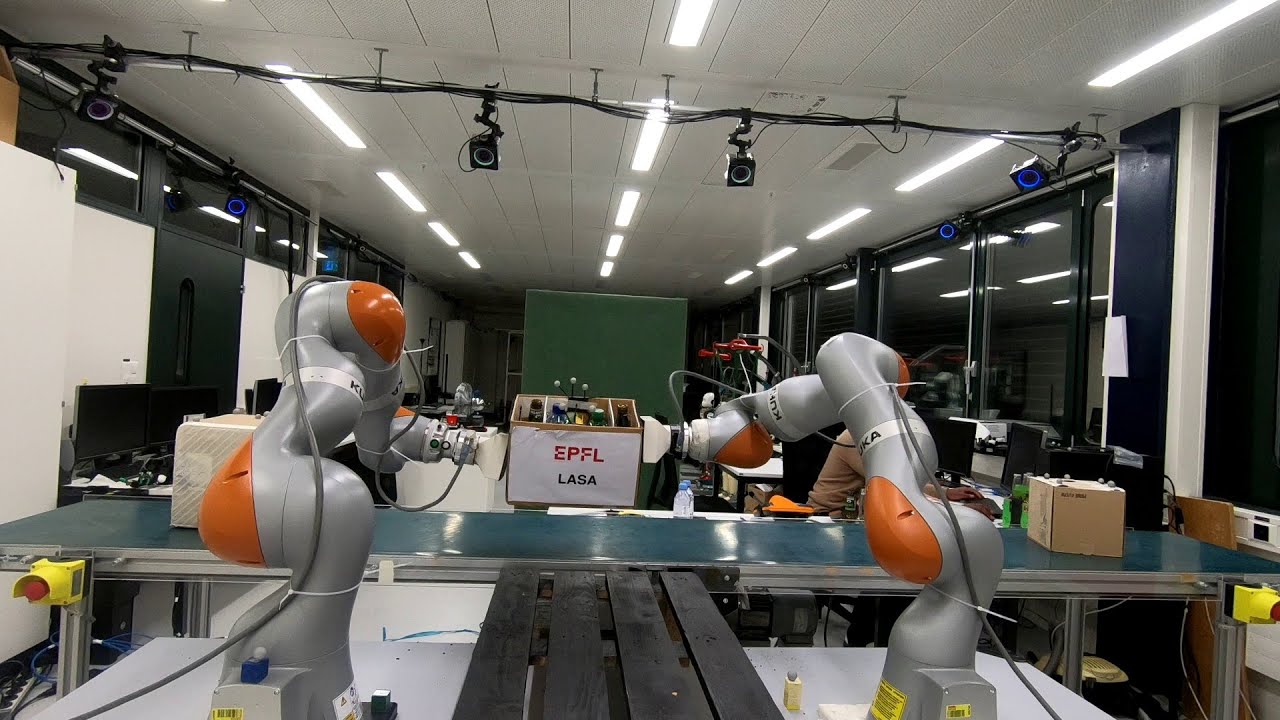 Dual-arm control for coordinated fast grabbing and tossing of an object ...