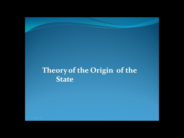 Force Theory Of Origin Of State