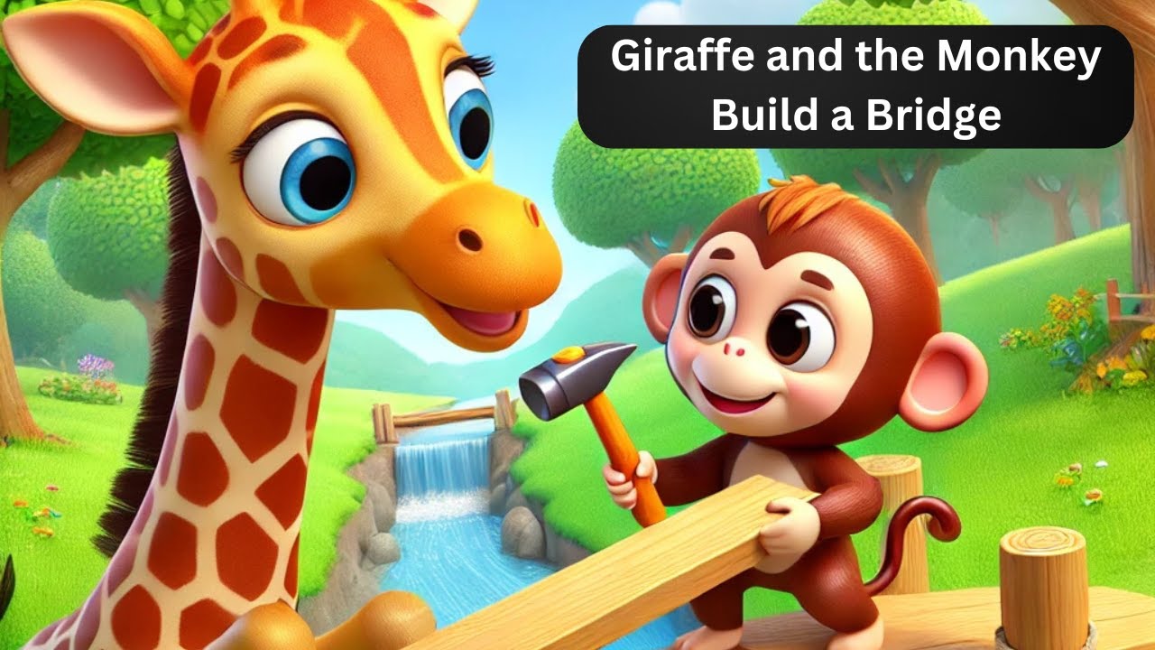 Giraffe and the Monkey Build a Bridge - YouTube