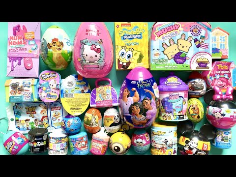 Unboxing Easter toys surprise hello kitty, doorables, SpongeBob, lol doll surprise