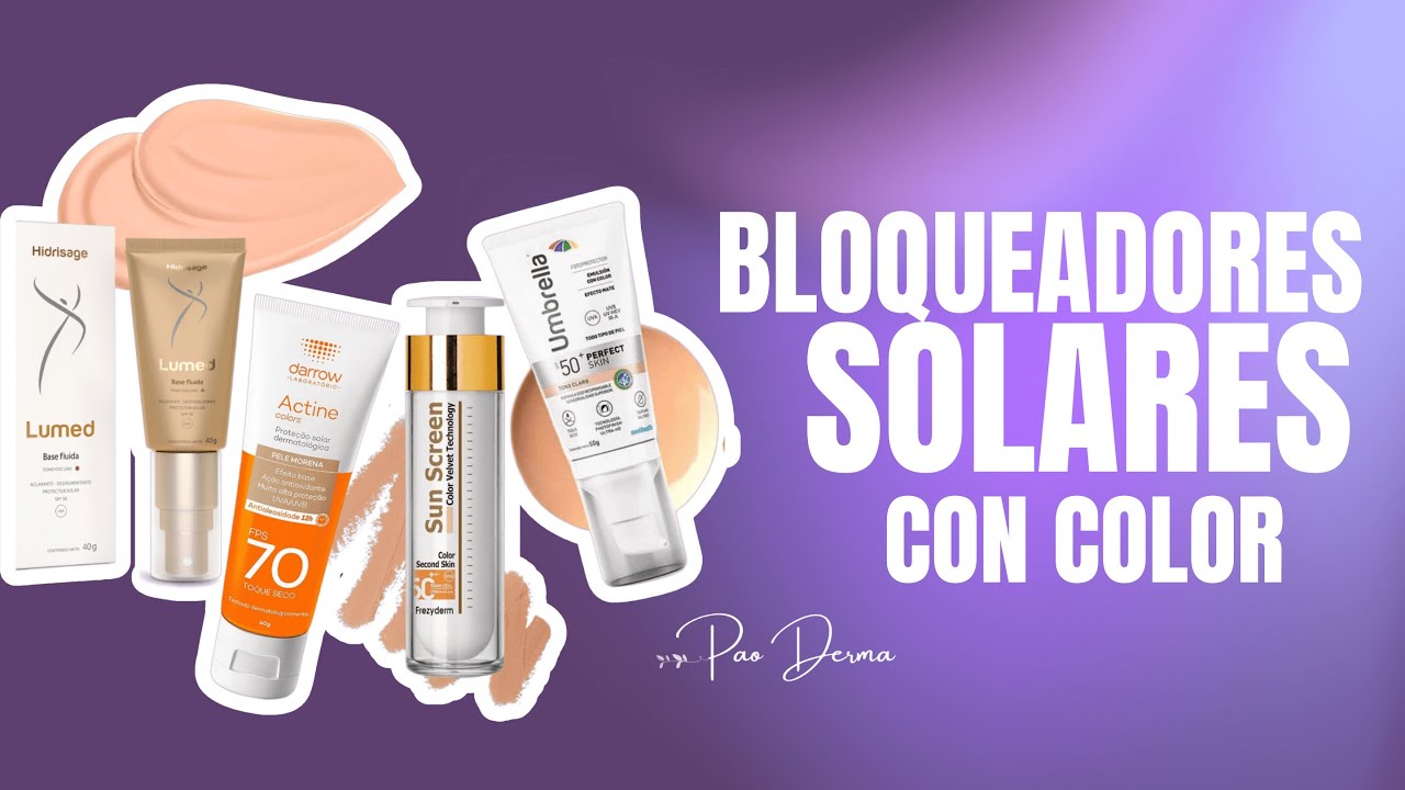 Bloqueadores solares con color - YouTube