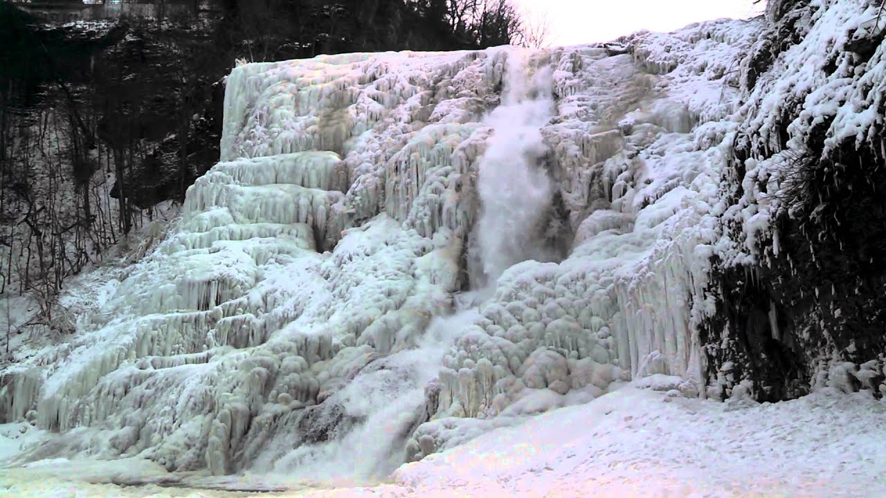 Ithaca Falls in Winter - YouTube