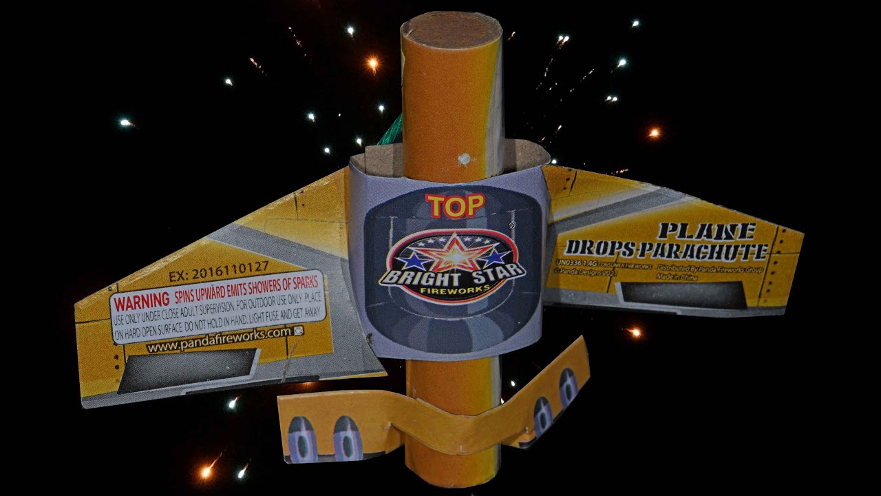 Plane Drops Parachute - Bright Star Fireworks - YouTube