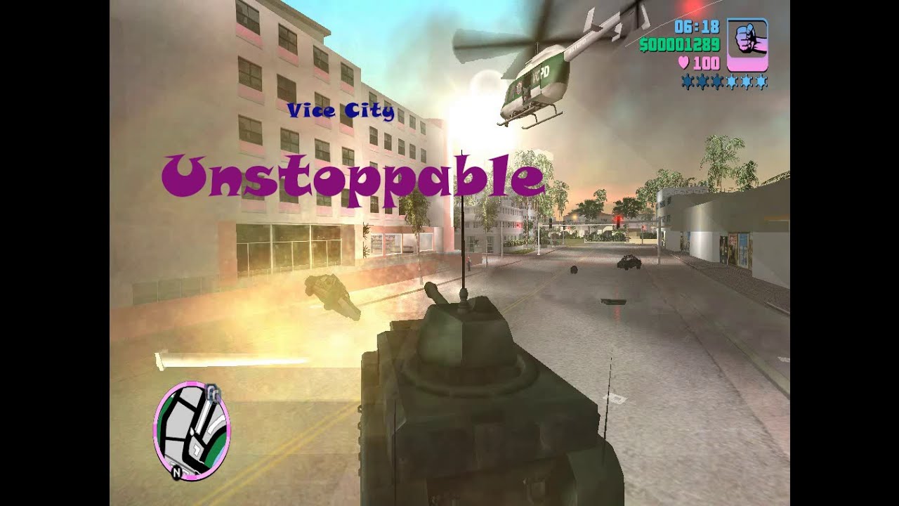 GTA 3 Vice City : Unstoppable Tank - YouTube