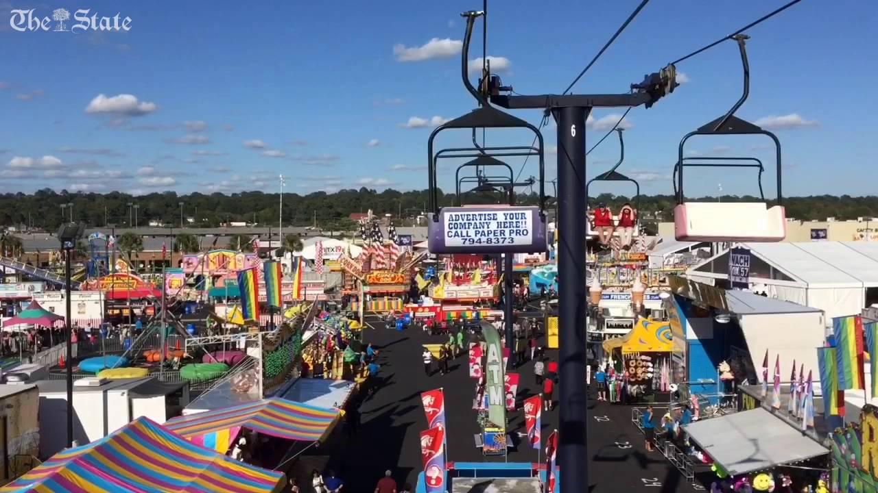 View from the S.C. State Fair Skyglider - YouTube