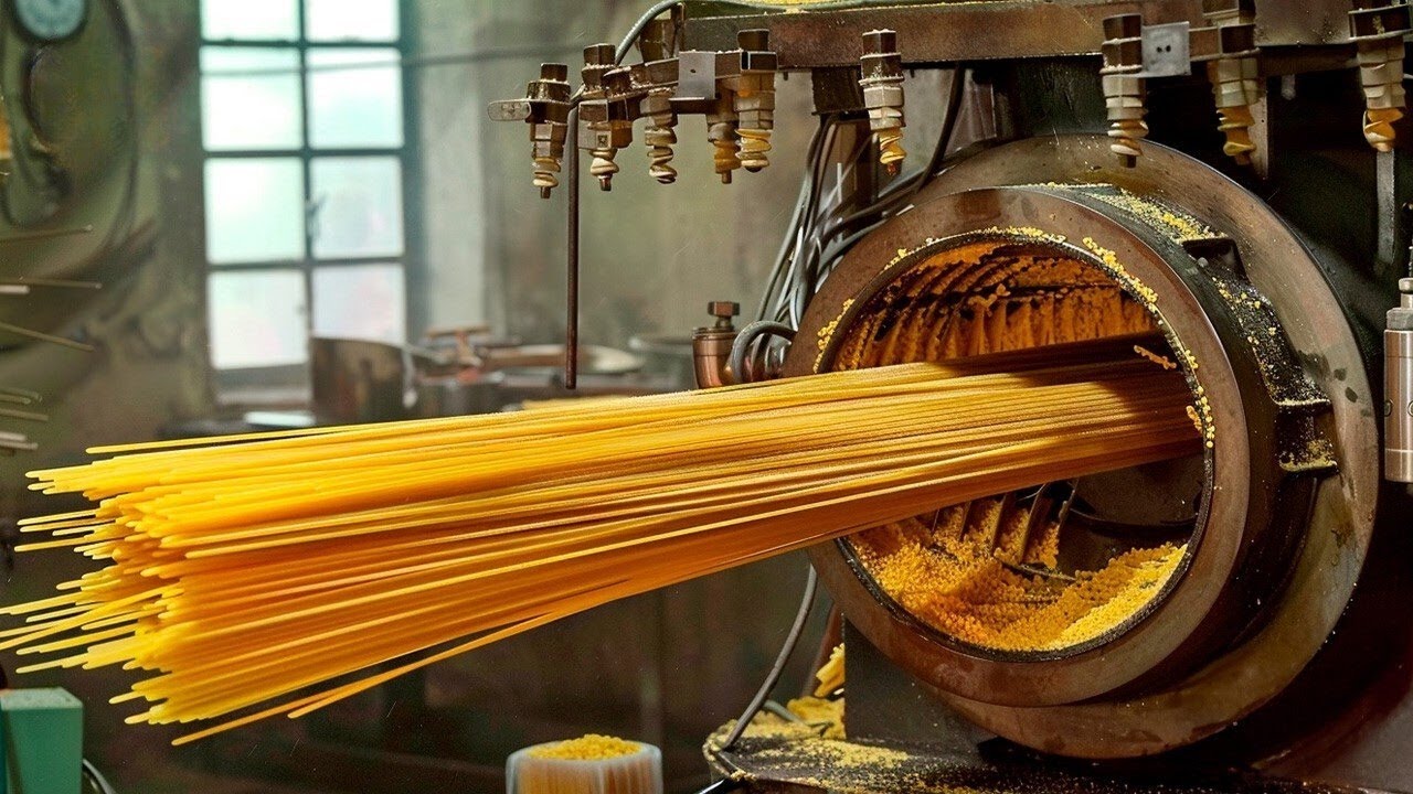 How Spaghetti is Made in Factory - Millions of Tons of Pasta Production ...