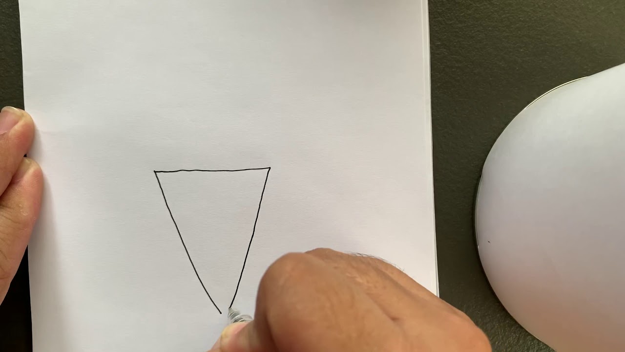 Triangle: Ice cream cone drawing - YouTube
