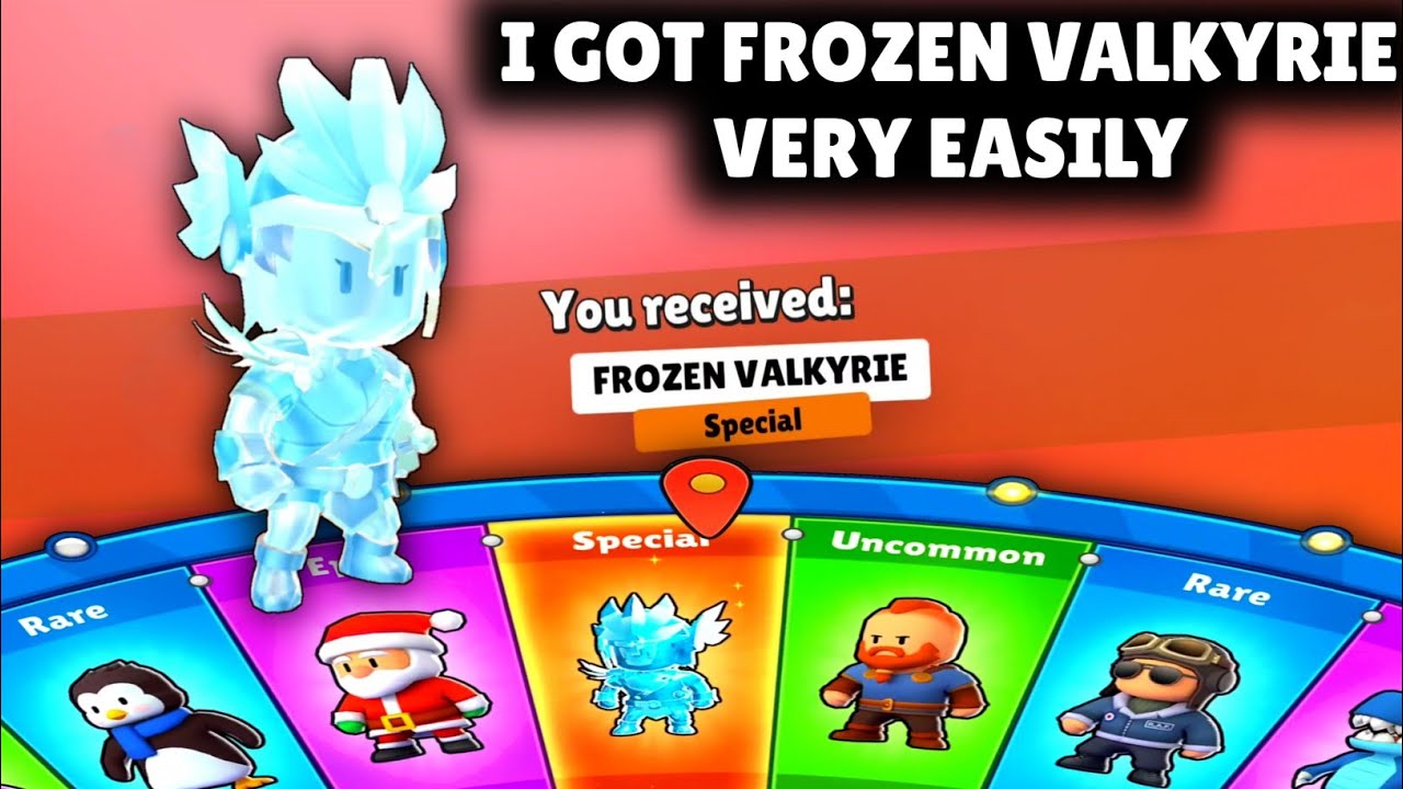 I Got Frozen Valkyrie Very Easily 😁😁. Stumble Guys Frozen Special Wheel ...