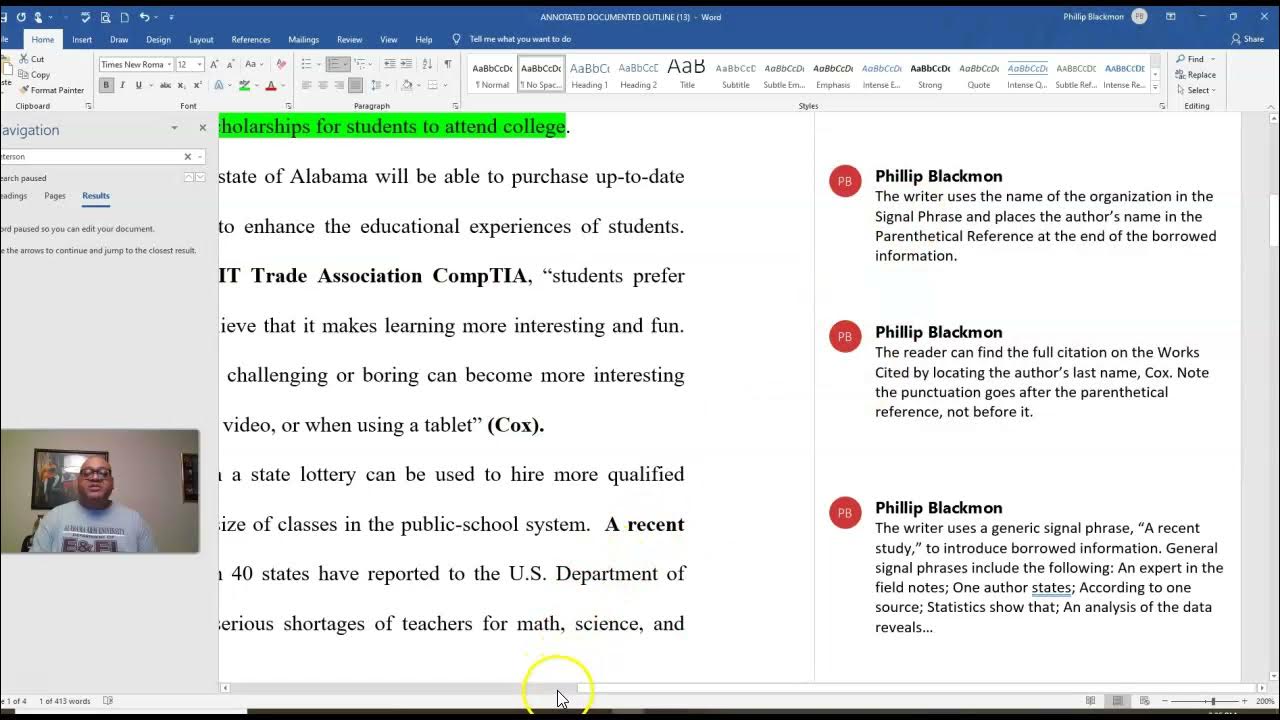 INSTRUCTIONAL VIDEO: ANNOTATED OUTLINE - YouTube