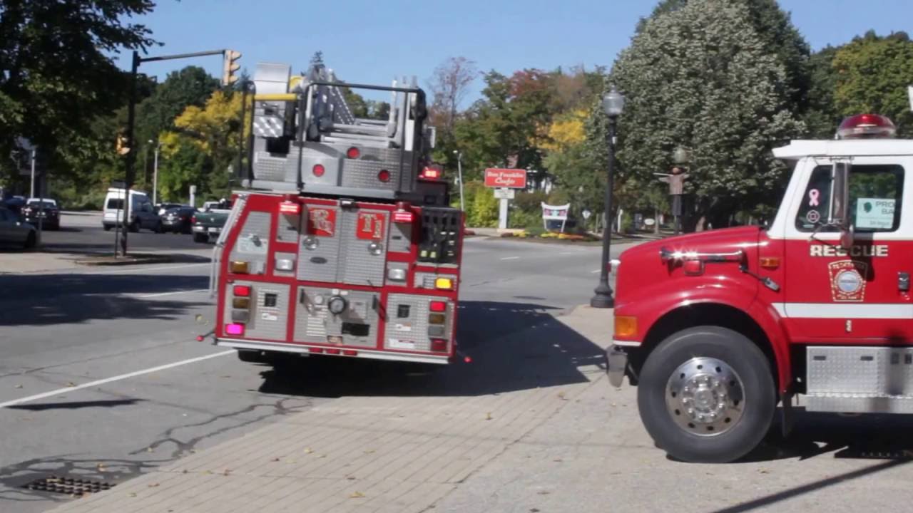 Rochester NH FD Truck One returning to Station 1 after a fire call ...