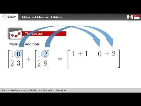 Addition and Subtraction of Matrices | English | Knowledge Platform - YouTube