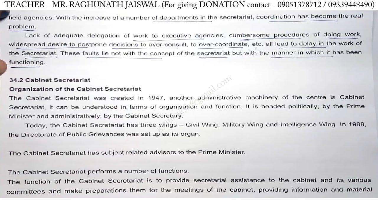 Organization Of The Cabinet Secretariat, Main Functions Of Cabinet ...