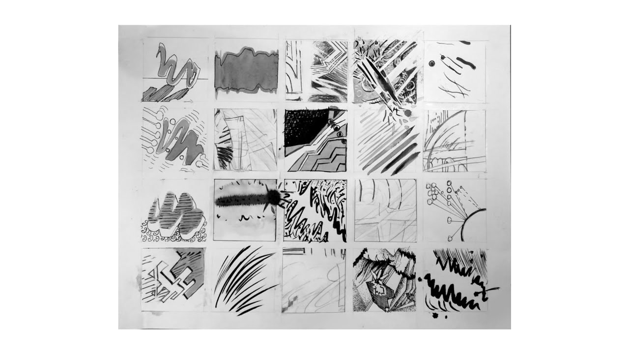 Line Variety Thumbnail Drawing Demo - YouTube