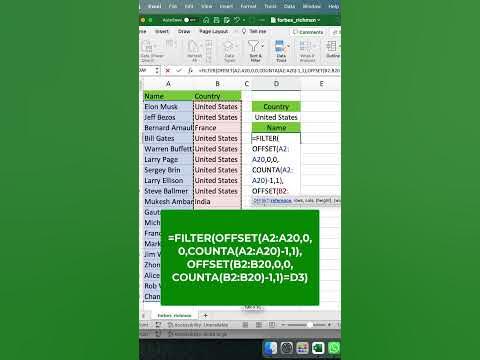 Create a dynamic list in Excel #excelshorts #exceltip #exceltutorial - YouTube