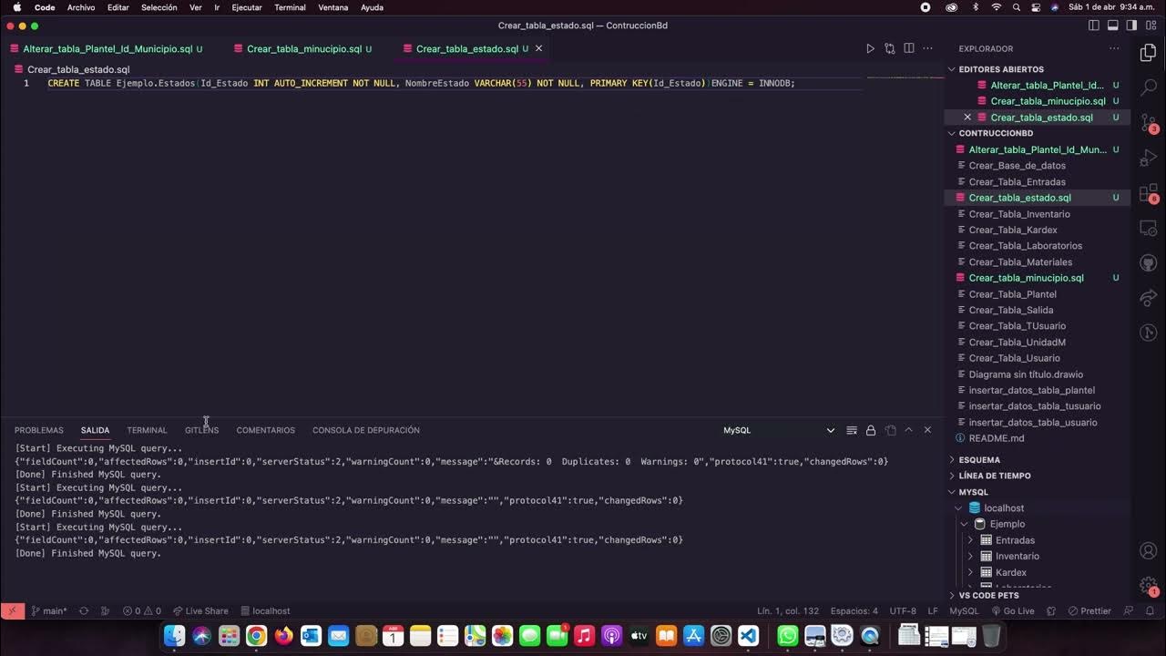 ALTER TABLE, UPDATE y WHERE en la base de datos con Visual Code - YouTube