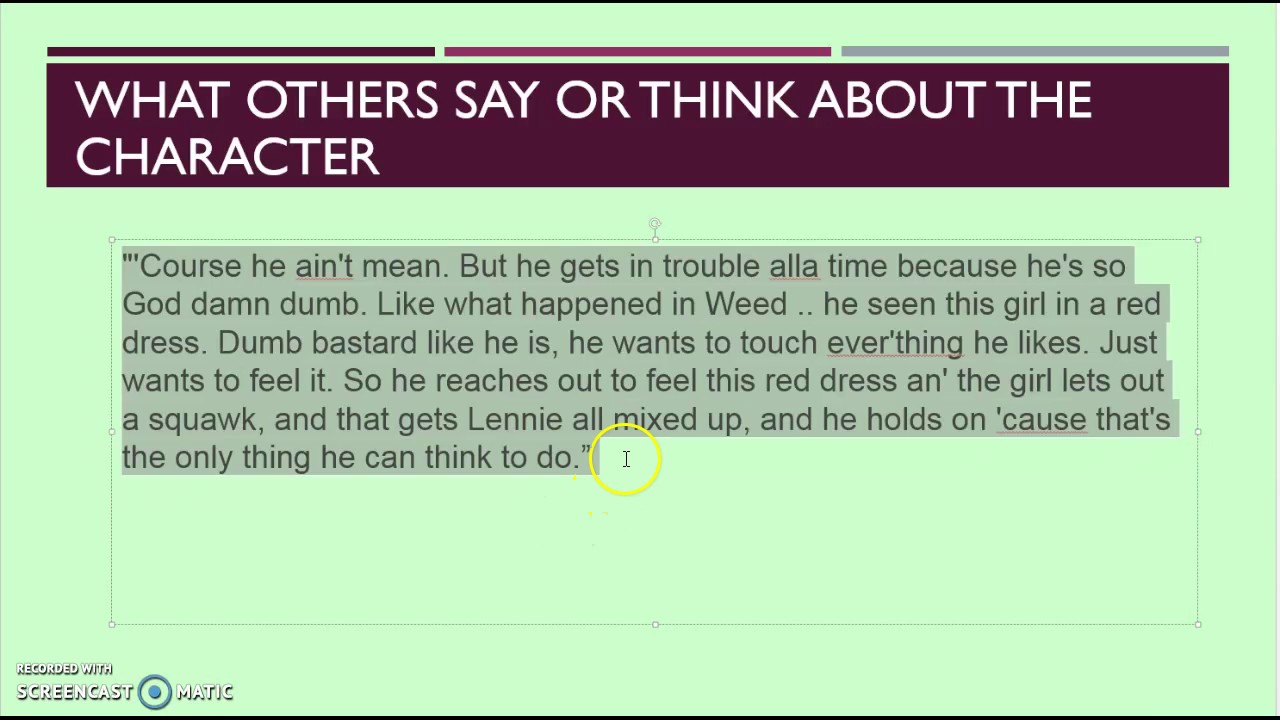 4 Ways of Revealing Character + Homework - YouTube